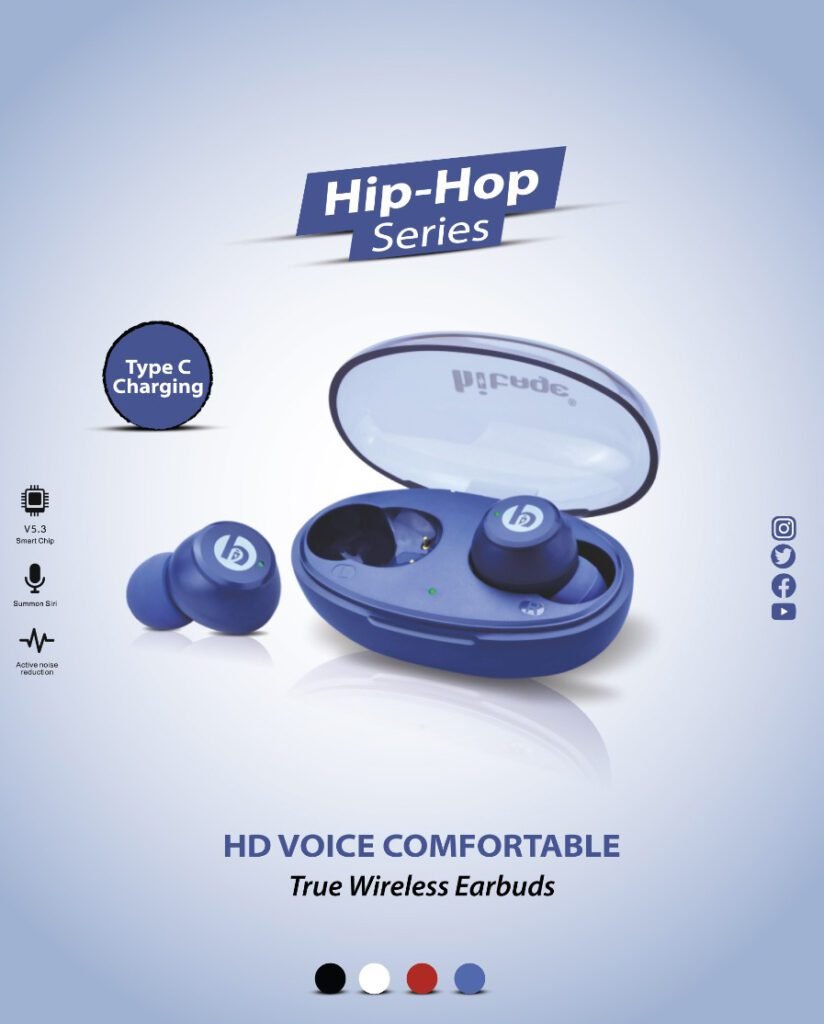 Hitage TWS Bluetooth Earbuds TWS-593 Hip Hop Series V5.3 Bluetooth ...